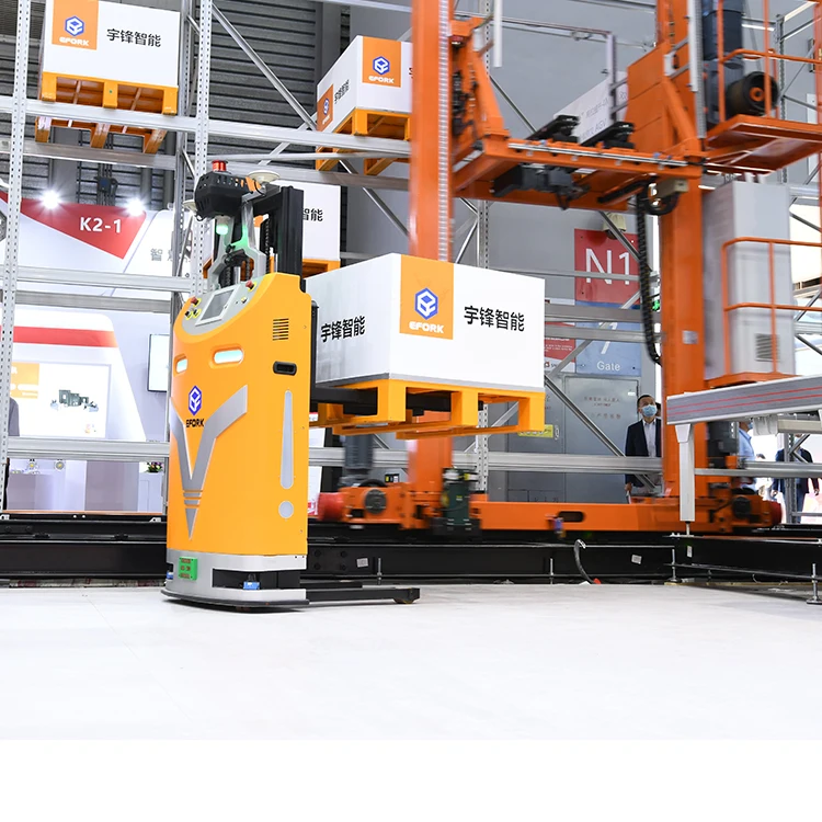 Intelligent Mini Pallet Stacking Agv Robot Forklift In Narrow Aisle ...