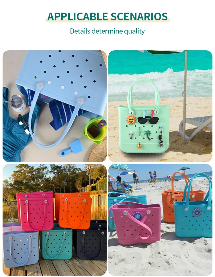 2024 New Design Travel Beach Bag Fashion Ladies Eva Waterproof Tote ...