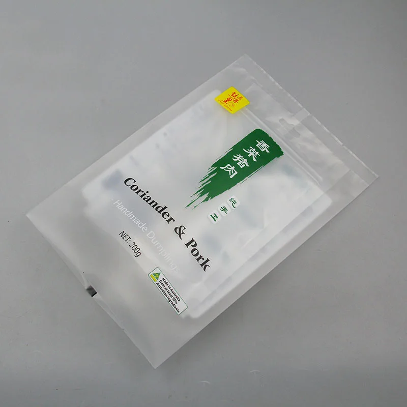 Fuxin Factory Custom Printed Frozen Dumplings Transparent Back Sealed ...