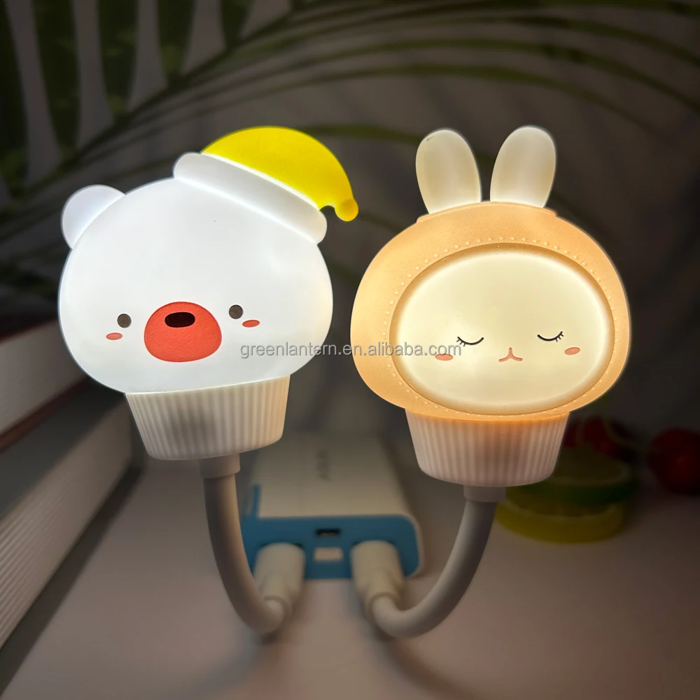 Usb Plug-in Cute Cartoon Bear Rabbit Cat Night Light Usb Plug In Led ...