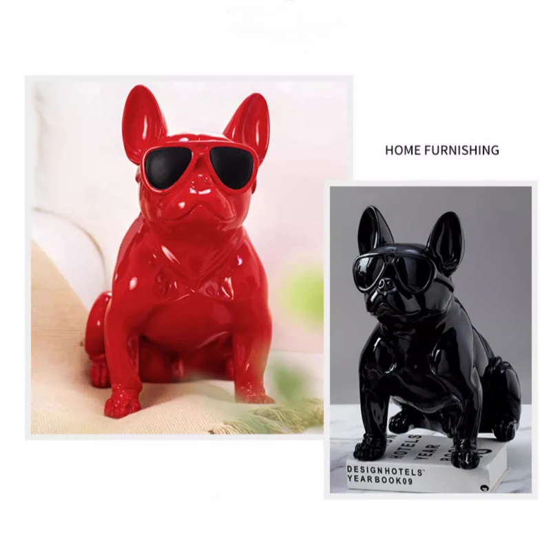 Modern Decor Art Resin Bulldog Sculpture Fiberglass Craft Animal Statue ...