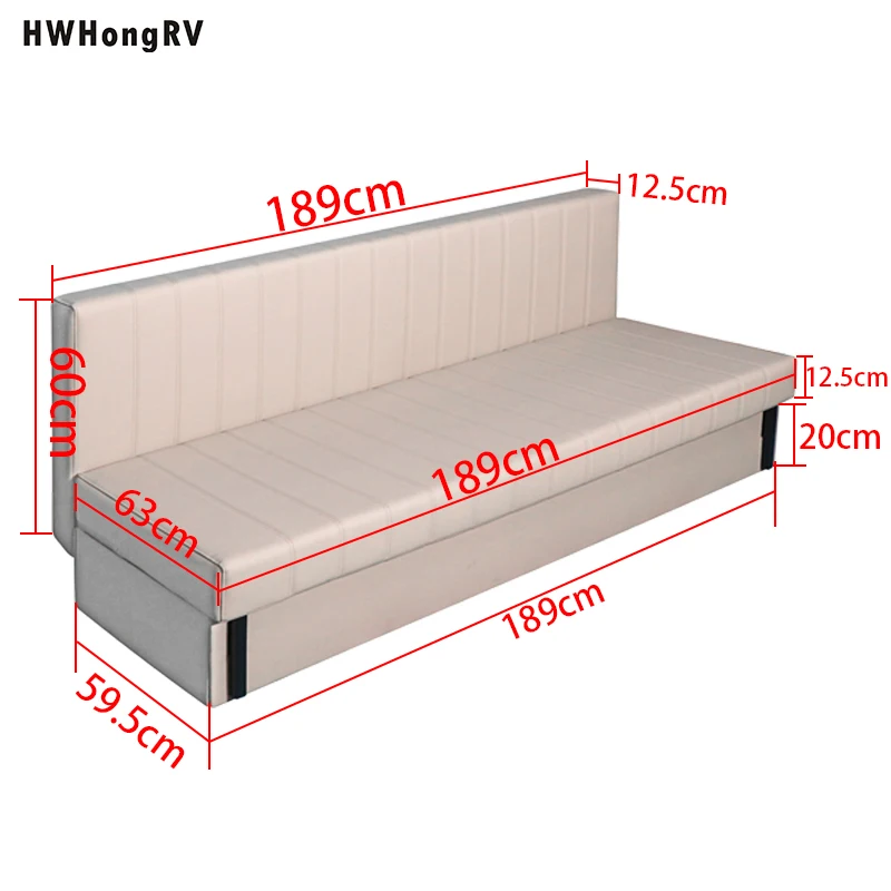 Caravan Folding Campervan Bench Seat - RV Bed Car Seats