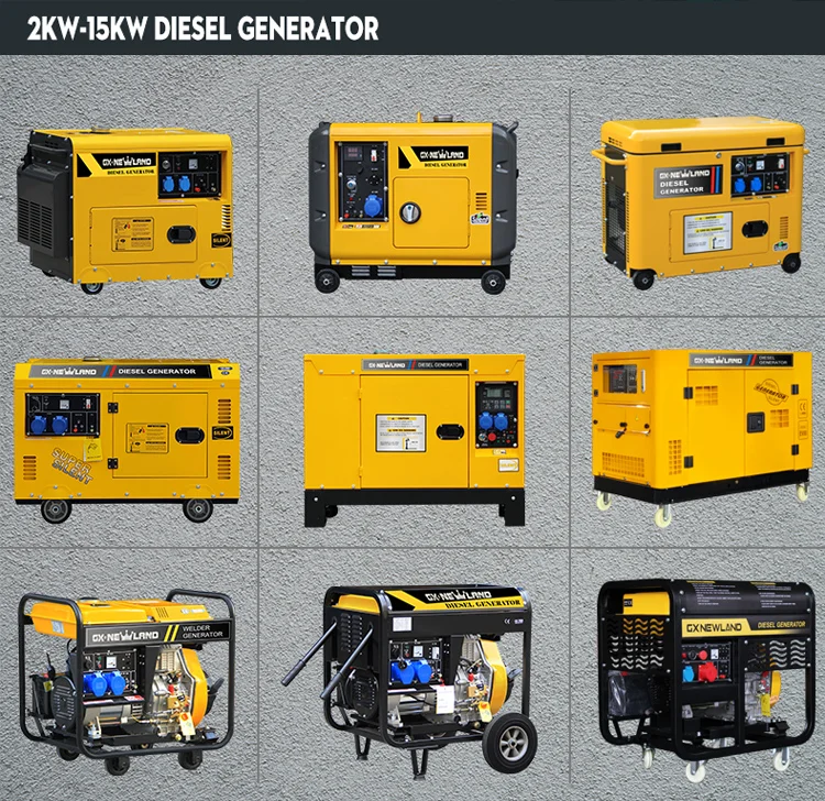 Newland 3 Phase Portable diesel Generator 6kw 6 Kva Super Silent Type ...
