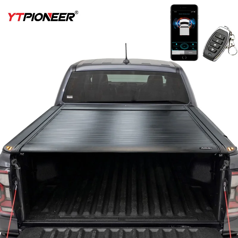 YTPIONEER Pickup Electrical Roller Lid Shutter Truck Bed Electric Retractable Tonneau Cover for ...