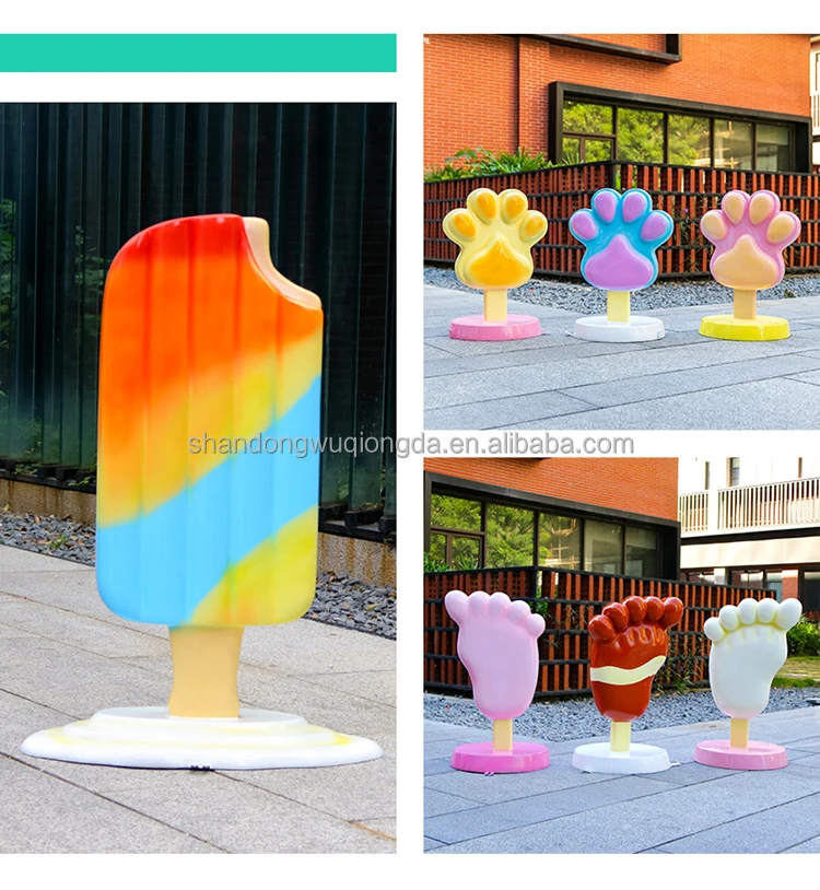 Giant Fiberglass Candy Statue Cupcake Sculpture for Display