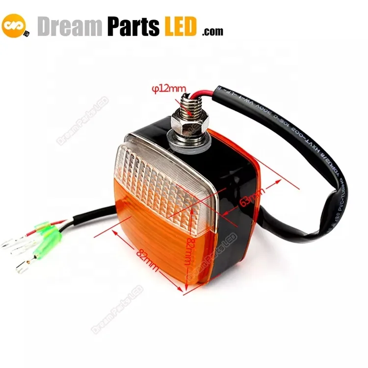 12-80V Forklift Front Turn Signal Light 85MM Double Side LED