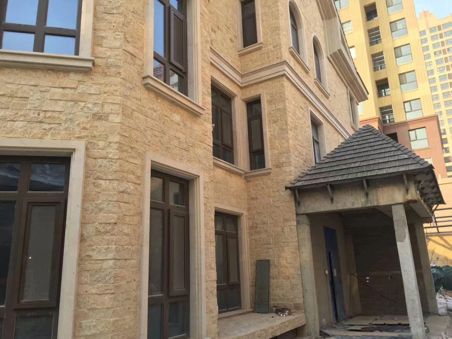 Wall Cladding Flagstone Veneers - Natural Yellow Limestone