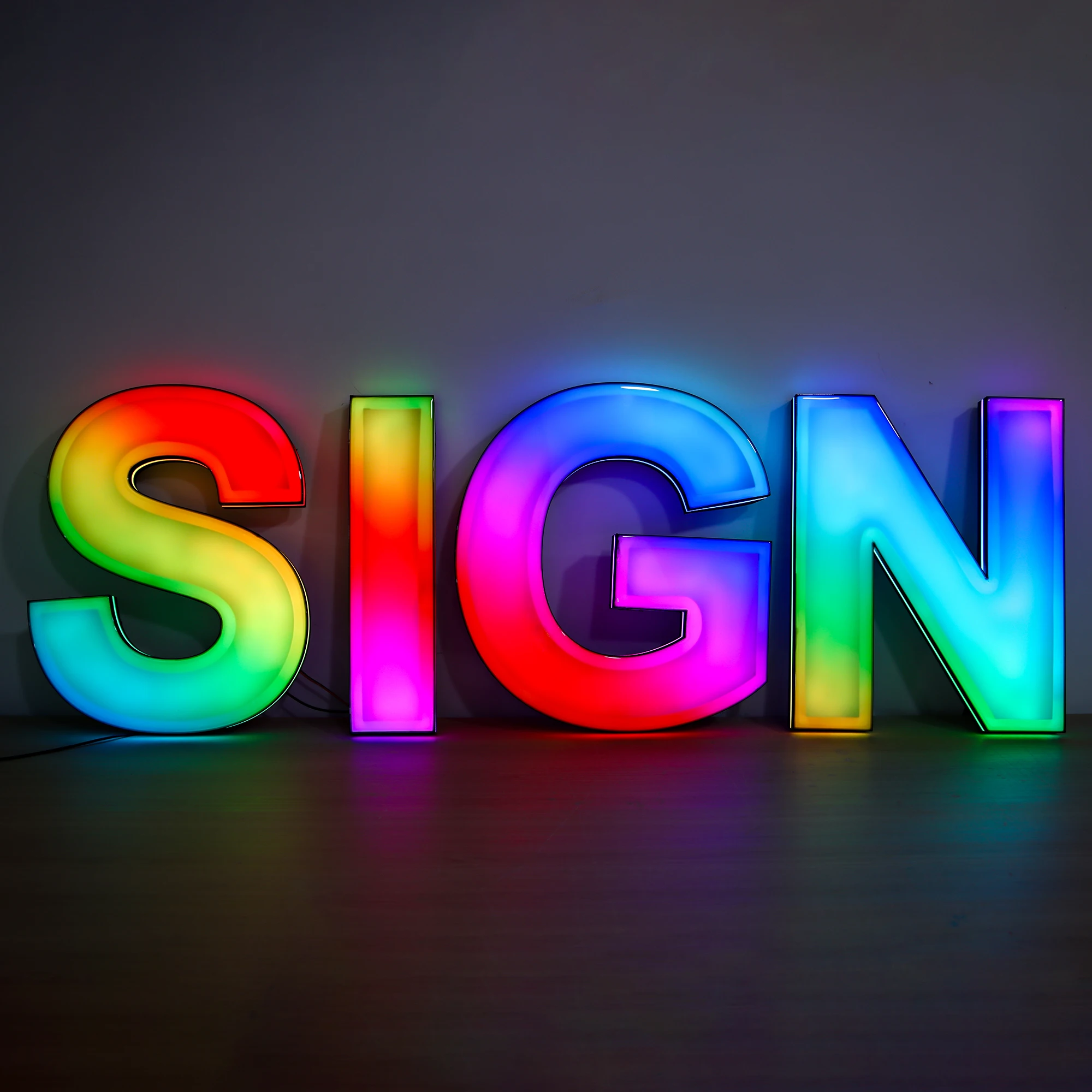 Outdoor Customization Logo Led Letter Light 3d Advertising Sign RBG ...