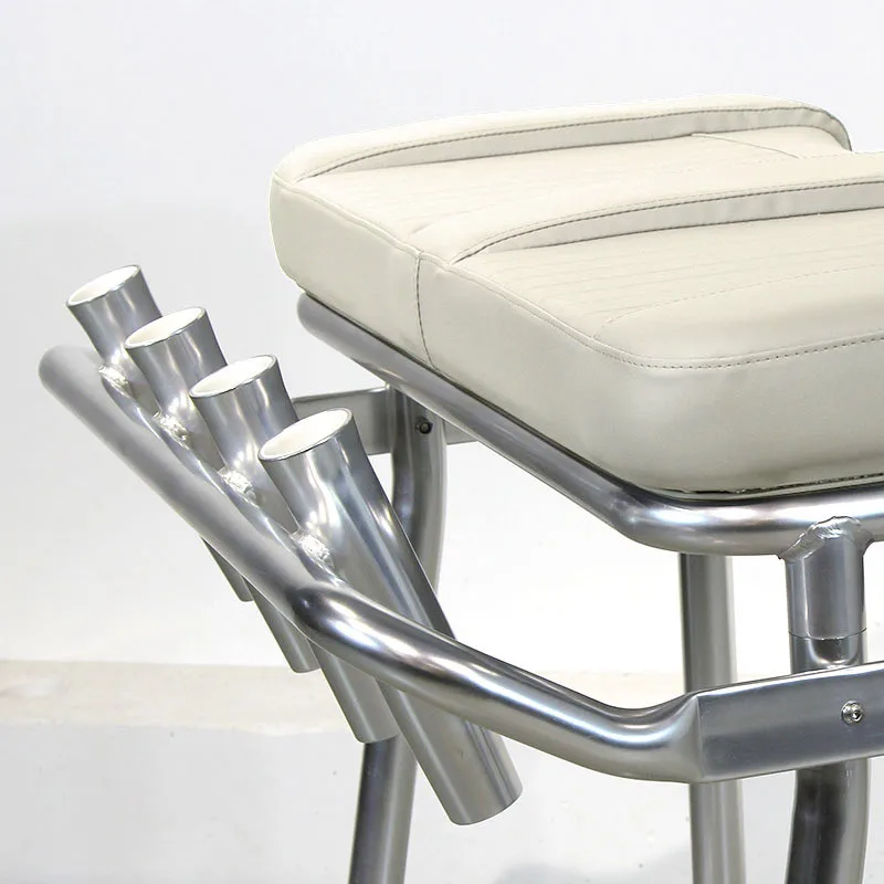 Overdeck Boat Pilot Seat - Durable Leaning Post with Rod Holders