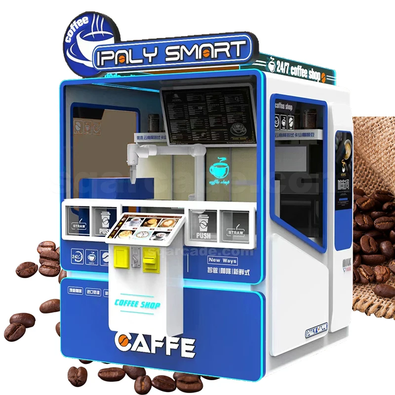 Automatic Robot arm boba tea cash card reader coin operated with wifi ...
