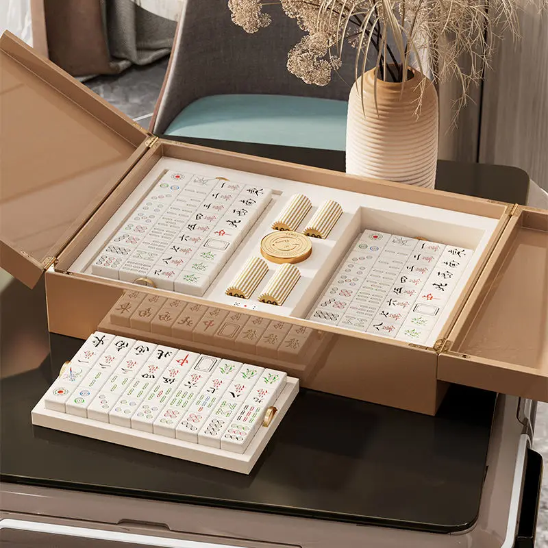 Luxury Custom Mahjong - 144 Mahjong Set with Wooden Box