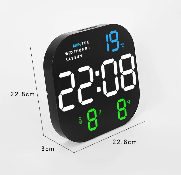 Multifunctional LED Wall Clock - Style & Utility Combined
