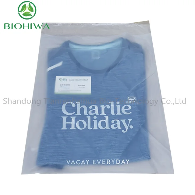 100% Pla Biodegradable Cornstarch Bags Compostable Garment Packaging ...