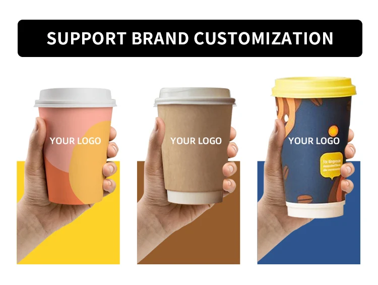 8oz PE/PLA Coated Paper Cups for Coffee Eco Friendly Custom Paper Cups ...