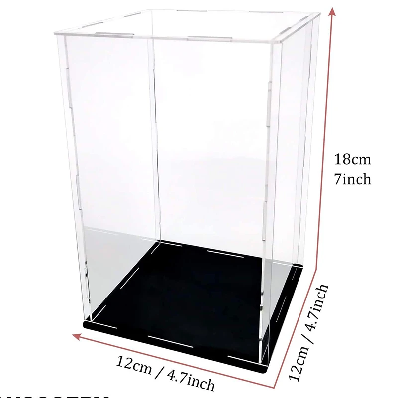 Self-Assembly Acrylic Display Case for Collectibles Transparent Cube ...