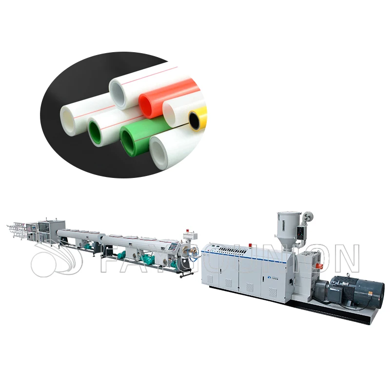 Faygo Union Plastic Hdpe Pipe Extruder Pe Ppr Pp Pert Pex Tpee Tube Extrusion Machine Production ...