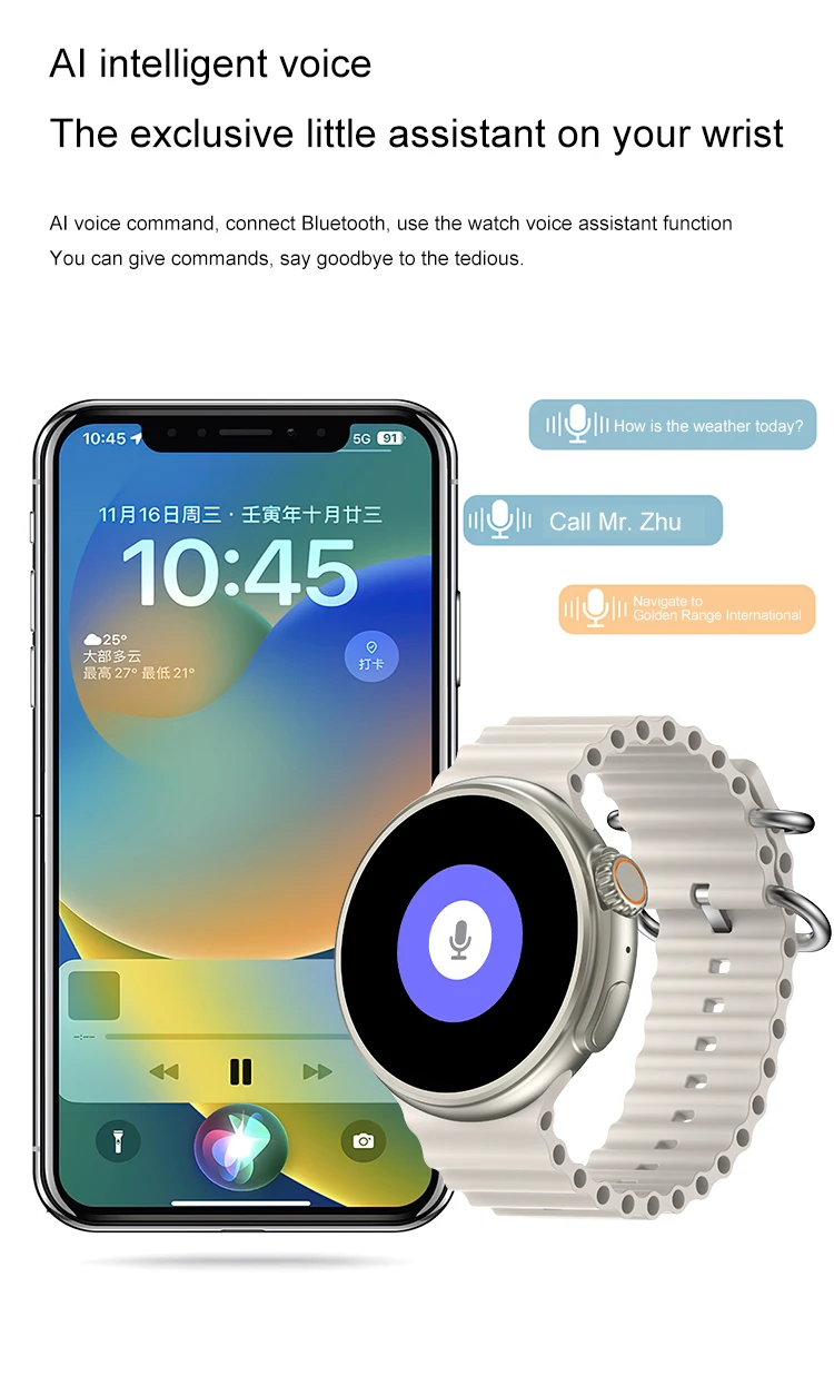 Z78 Ultra Smart Watch Amoled Relogio Rotary Dual Button Heart Rate ...