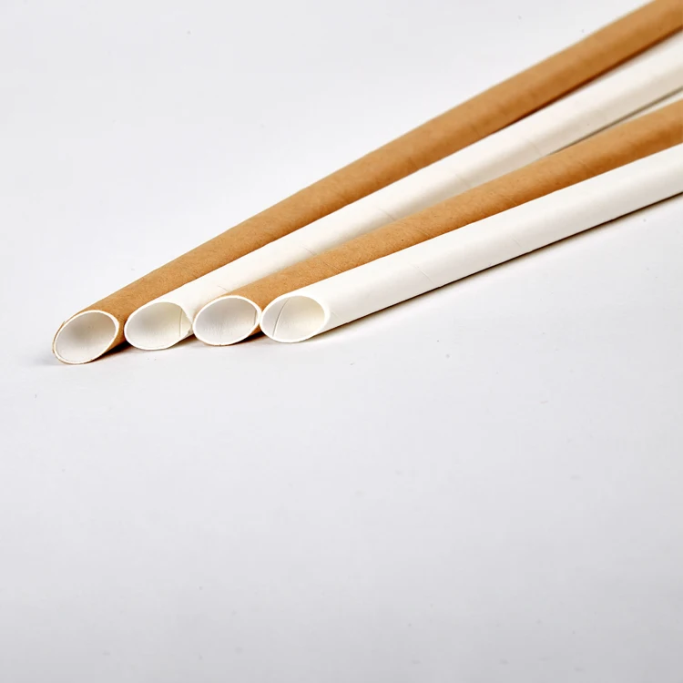 Custom Eco Friendly Plain White Bendable Paper Straw Bag Wholesale ...