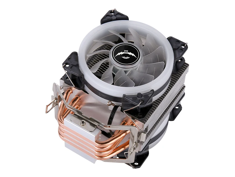 4 Heat Pipe Copper Pipe Cpu Fan 3/4pin 2011 Cooler Quiet Color Light 2 ...