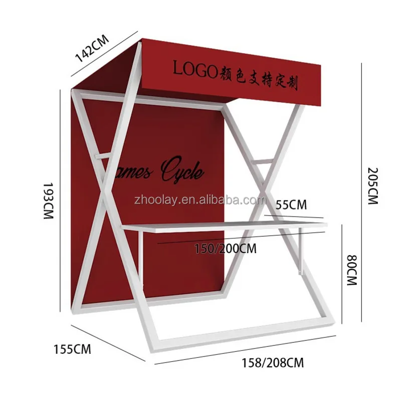 Night Activities Market Folding Stall Commercial Street Display Shelves ...