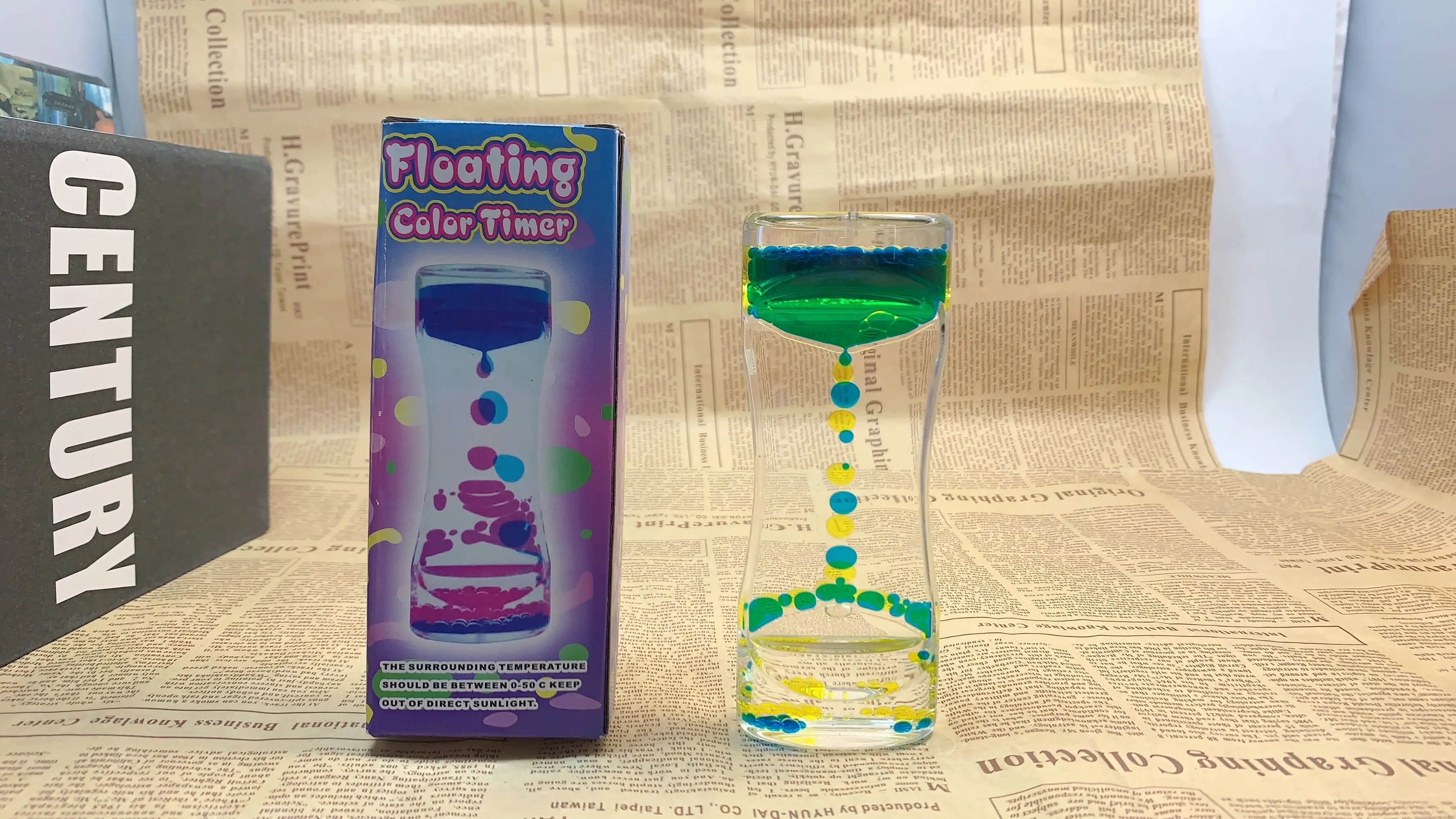 Three Color Decorative Liquid Timer Hourglass Toy Oil Drop Wholesale Gifts