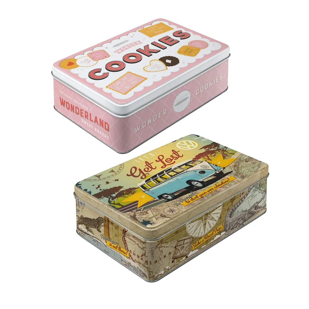 Large Empty Tin Can Storage Rectangular Empty Tin Box Containers Gift ...