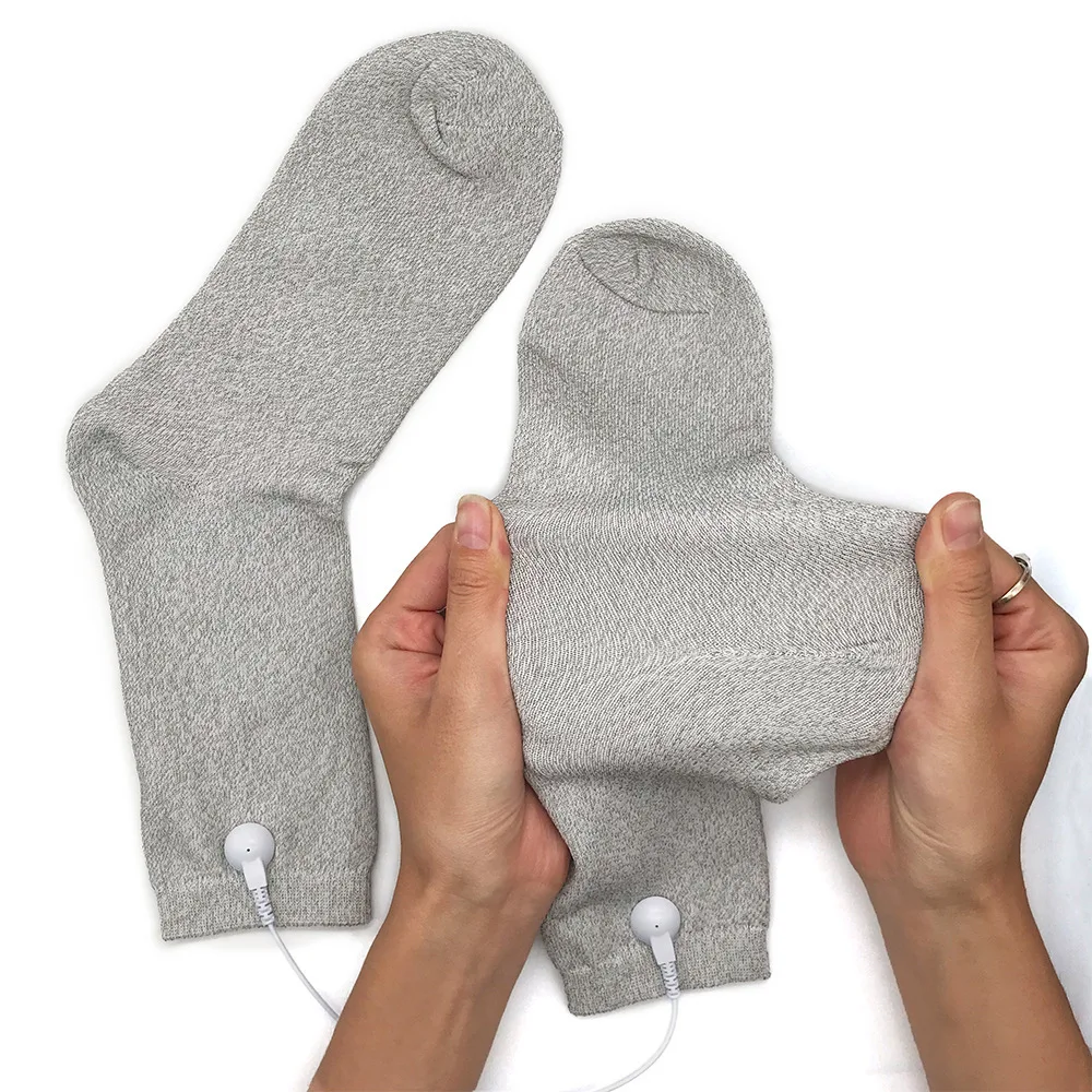 Factory Wholesale Acupressure Reflexology Foot Massage Socks Silver ...