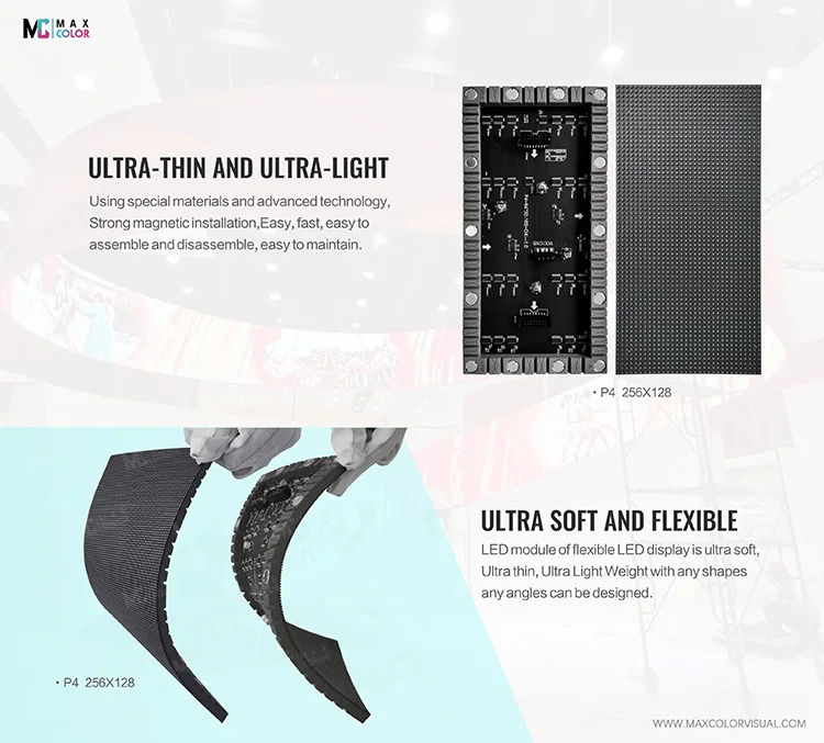 Hot Selling Flexible Led Module Bending Curved Magnets Screw P1.86 P2 ...