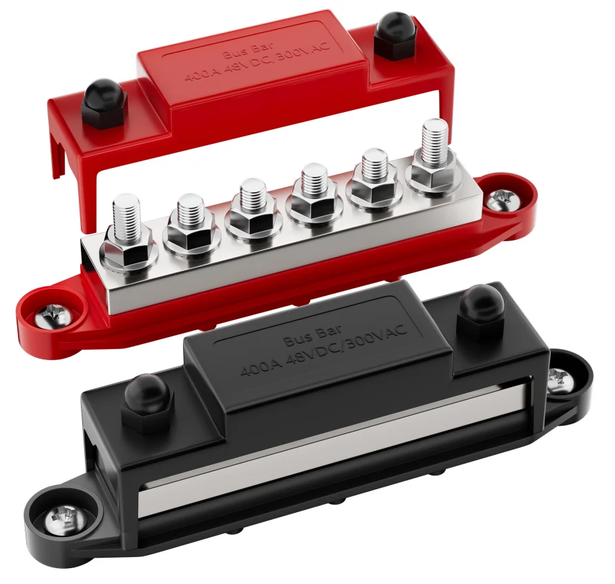 400A Copper Busbar Terminal for M8 DC Bus Bar Terminal Block 6X5/16 ...