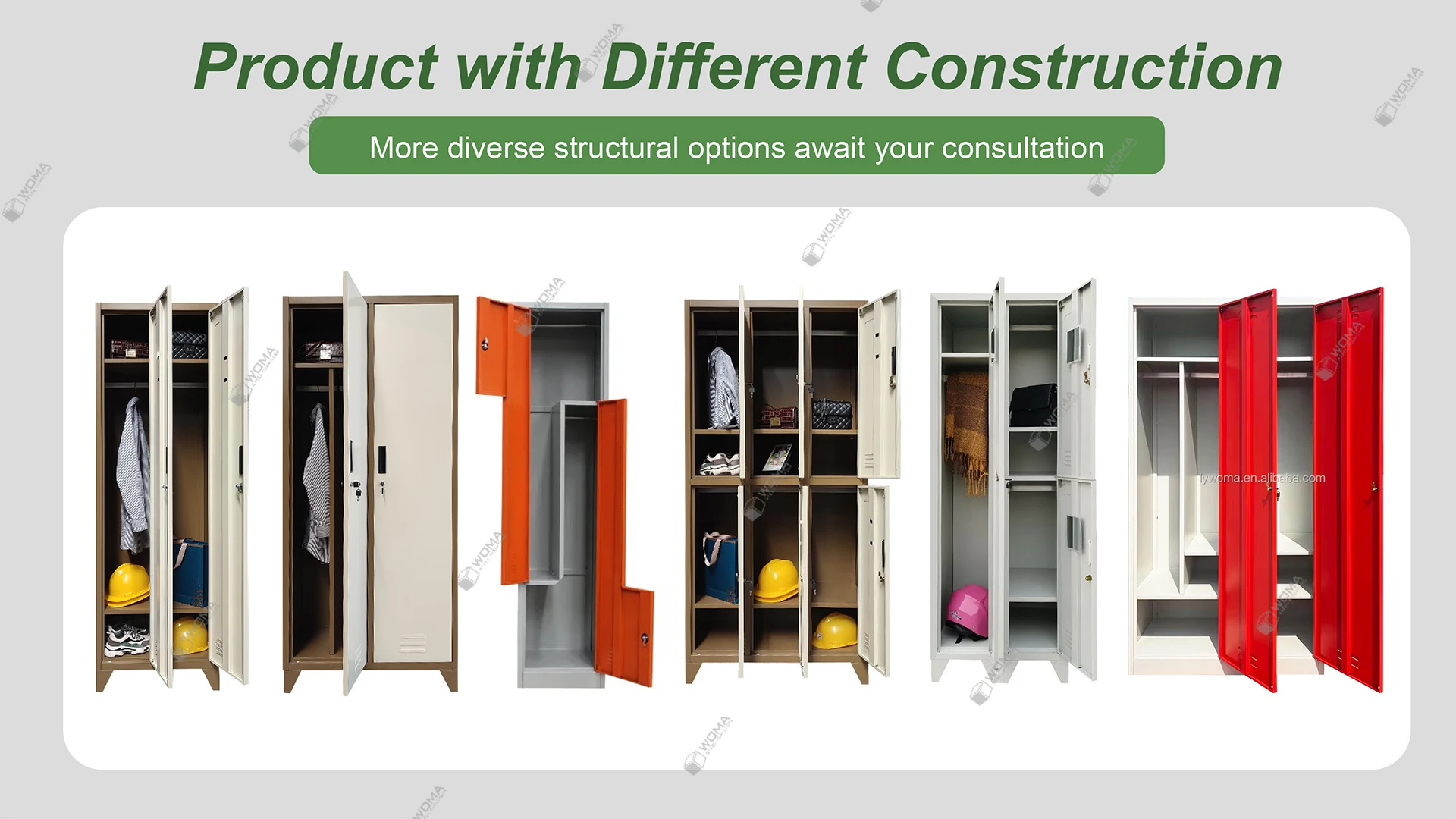 Modern Metal Wardrobe - Steel Locker Cabinet for Bedroom
