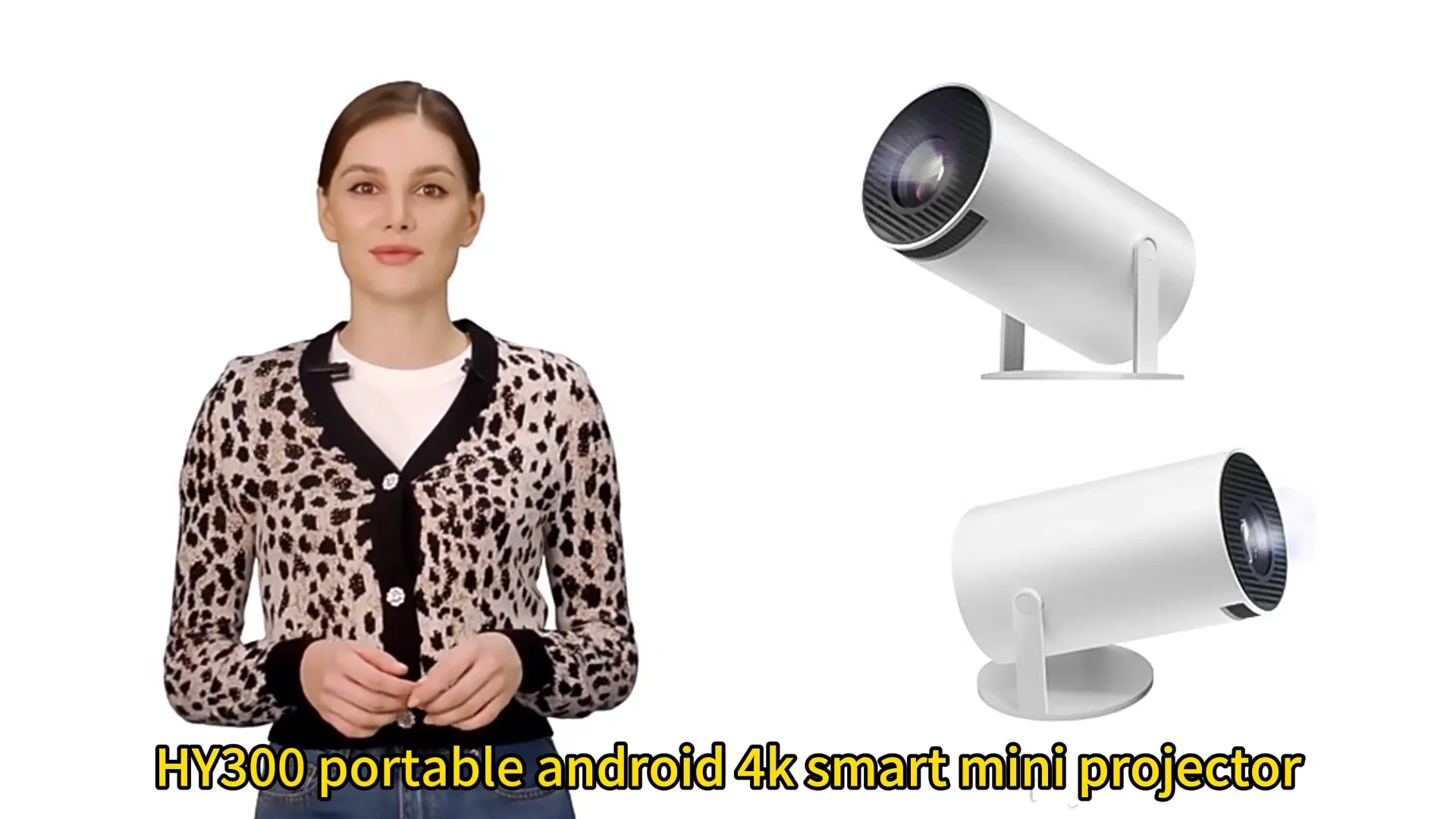 W&f Most Popular Hy300 120ansi Lumen Bt5.0 Wifi Display Connection For ...