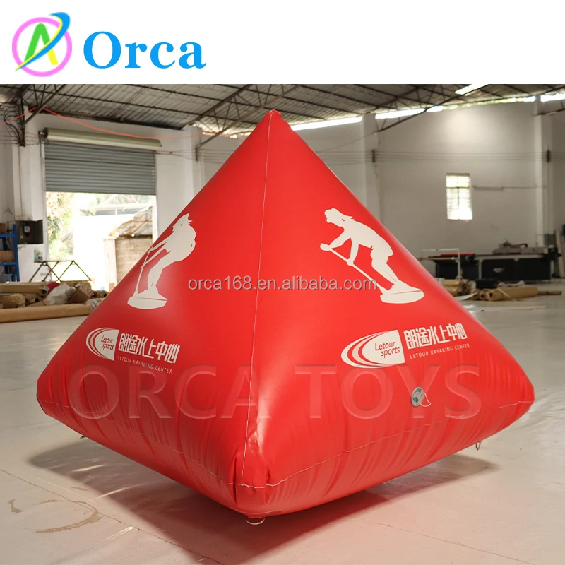 Inflatable PVC Swim Buoy for Water Parks and Sea Advertising Triangular ...
