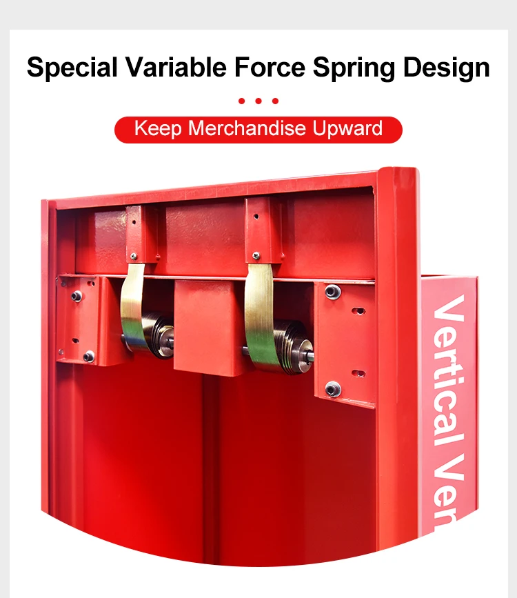 Customized Spring Loaded Auto Lift Display Beverage Vertical Vender For ...