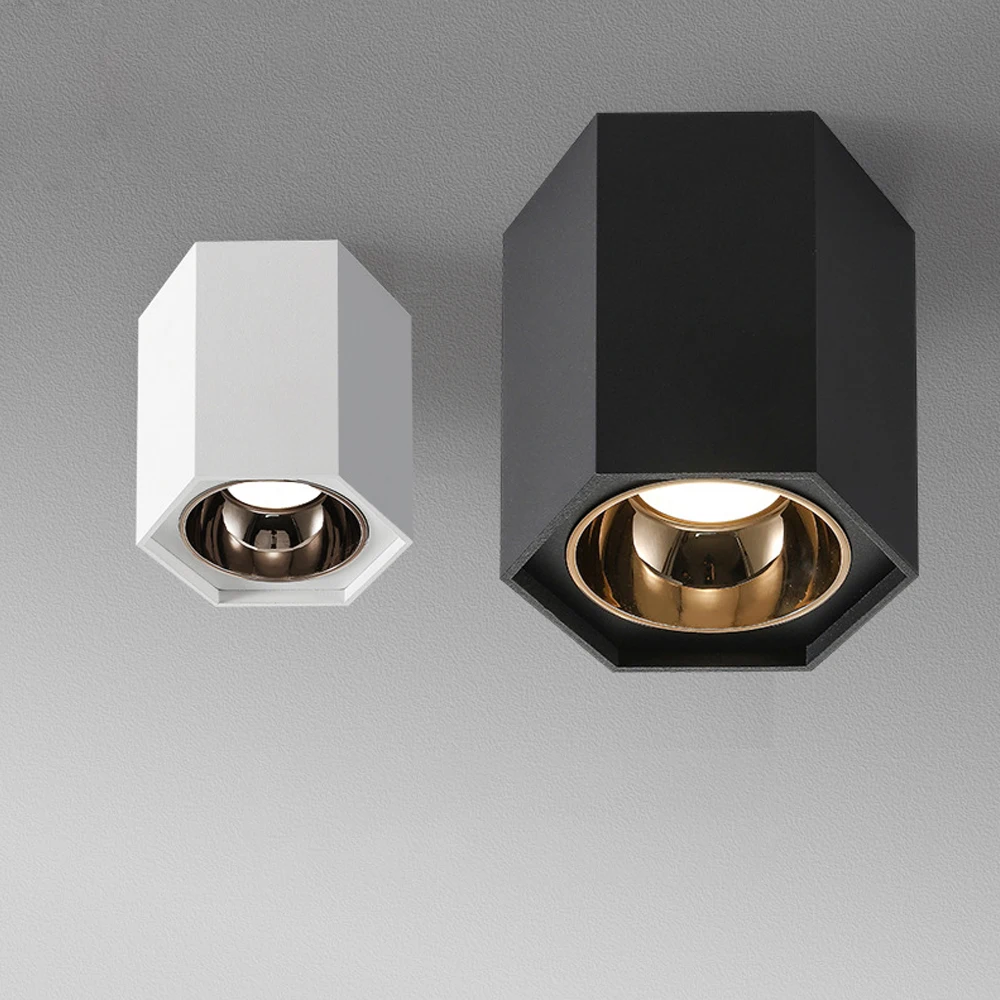 Hexagonal Surface Mounted COB Spotlight - 7W to 18W LED