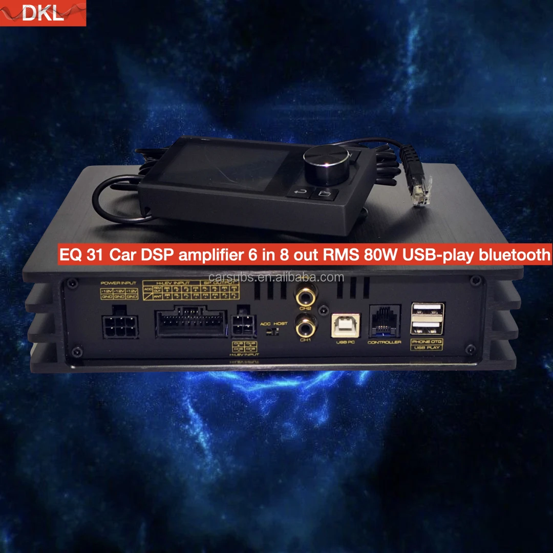 Car DVD Digital Sound Processor Amplifier 6 in 4 Out 8 RCA Out With 31 ...