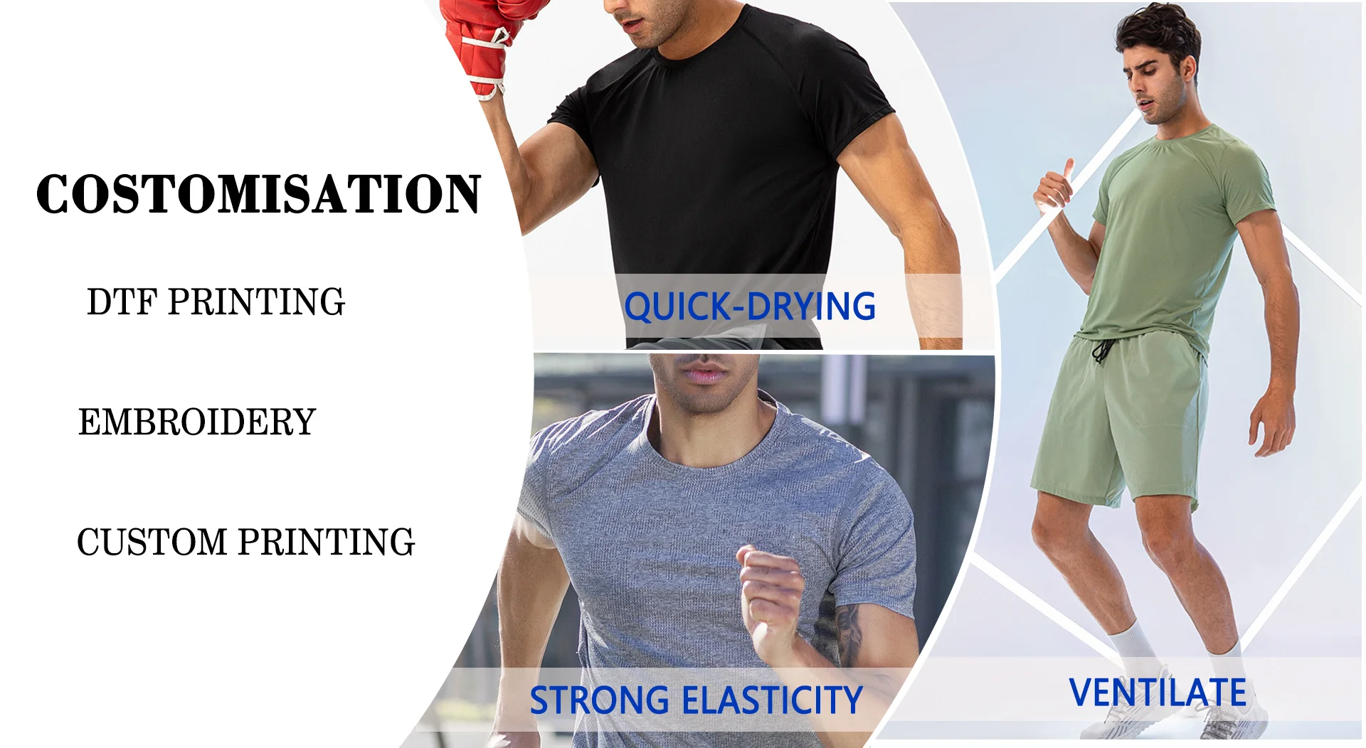 Custom Sublimation Logo Sports Tshirt - Quick Dry & Comfort