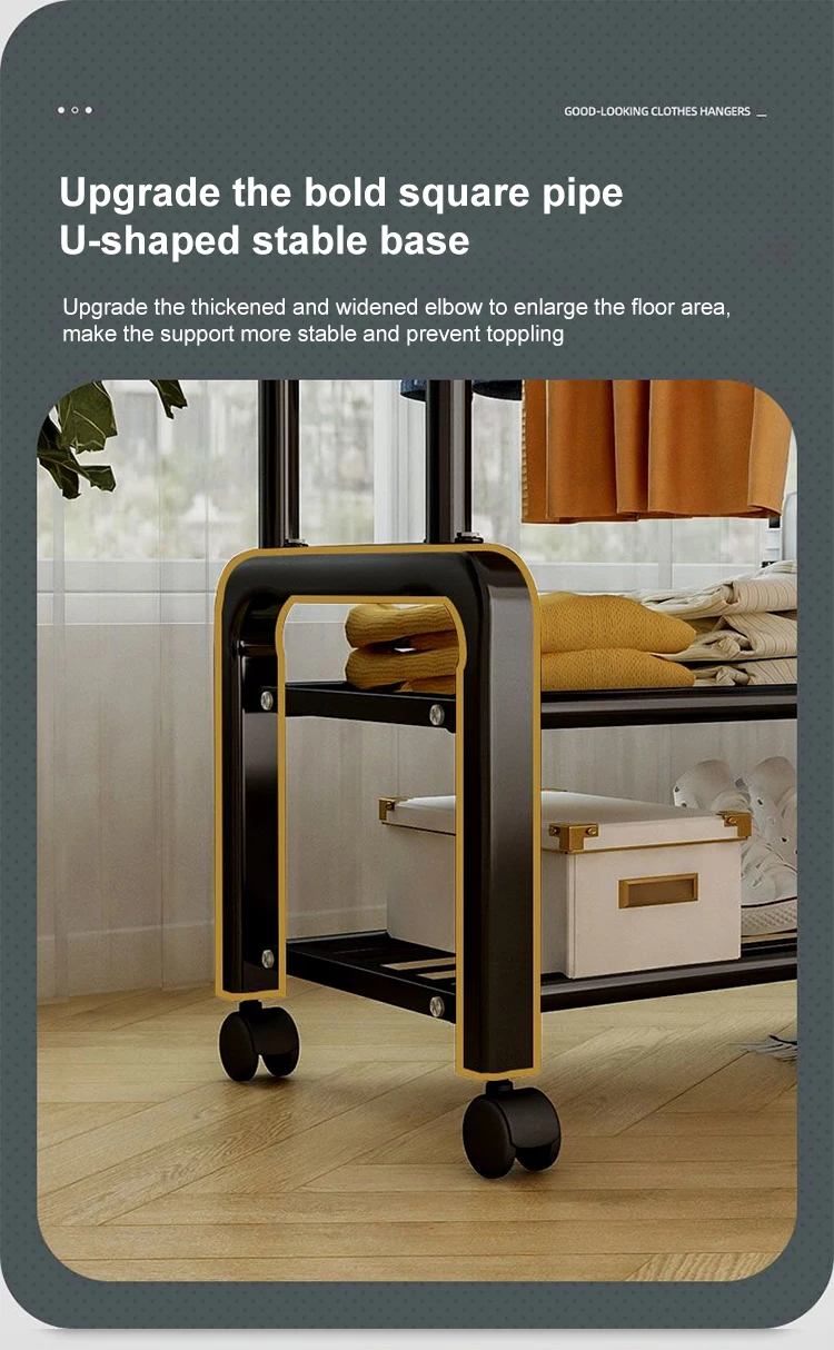 Double Pole Floor Drying Rack Balcony Stainless Steel Home Furniture ...