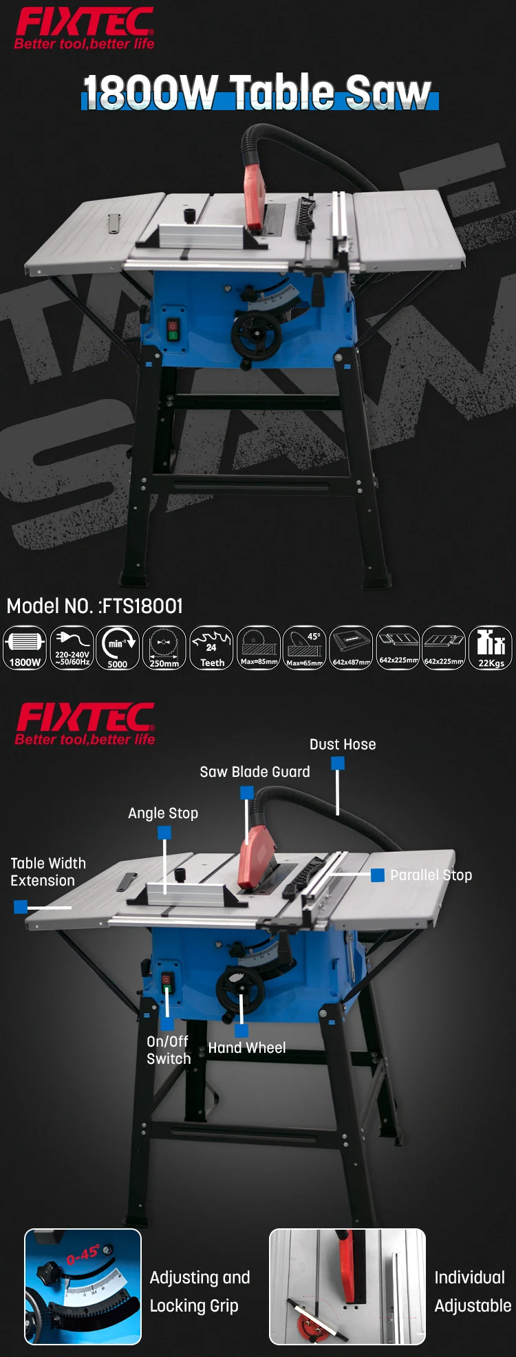 FIXTEC OEM Bench Woodworking Tools - Precision and Power