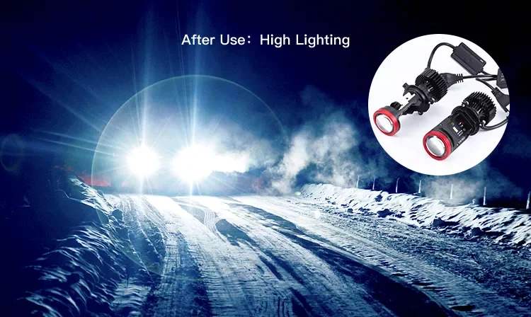 Y7 H4 LED Headlight Projector for Cars & Motorcycles - 20000LM ...