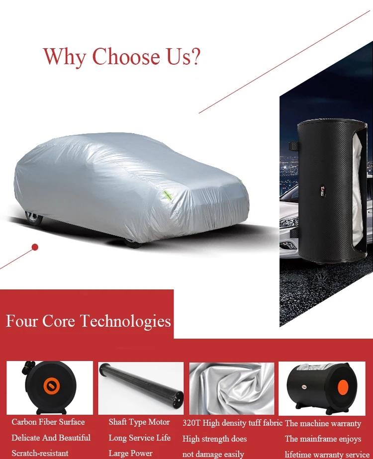 Foldable Waterproof Body Custom Automatic Roller Remote Car Cover - Buy ...