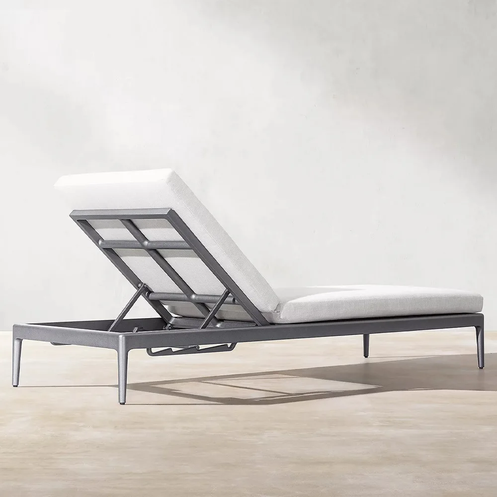 Modern Hotel Poolside Aluminum Sunbed New Product Outdoor Beach Sunbed ...