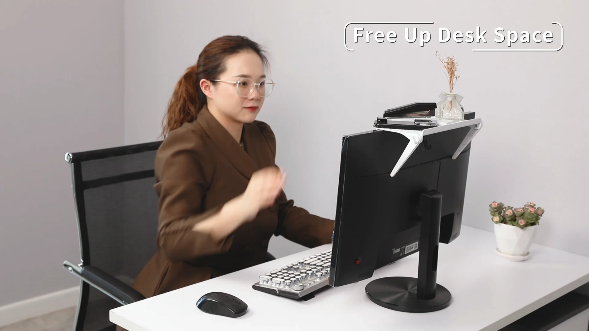 Tv Screen Top-set Box Storage Shelf Pc Monitor Solid Bracket Household ...