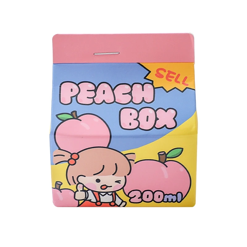 Milk Carton Note Cute Cartoon Girl Note Paper Non-sticky Student Sticky ...