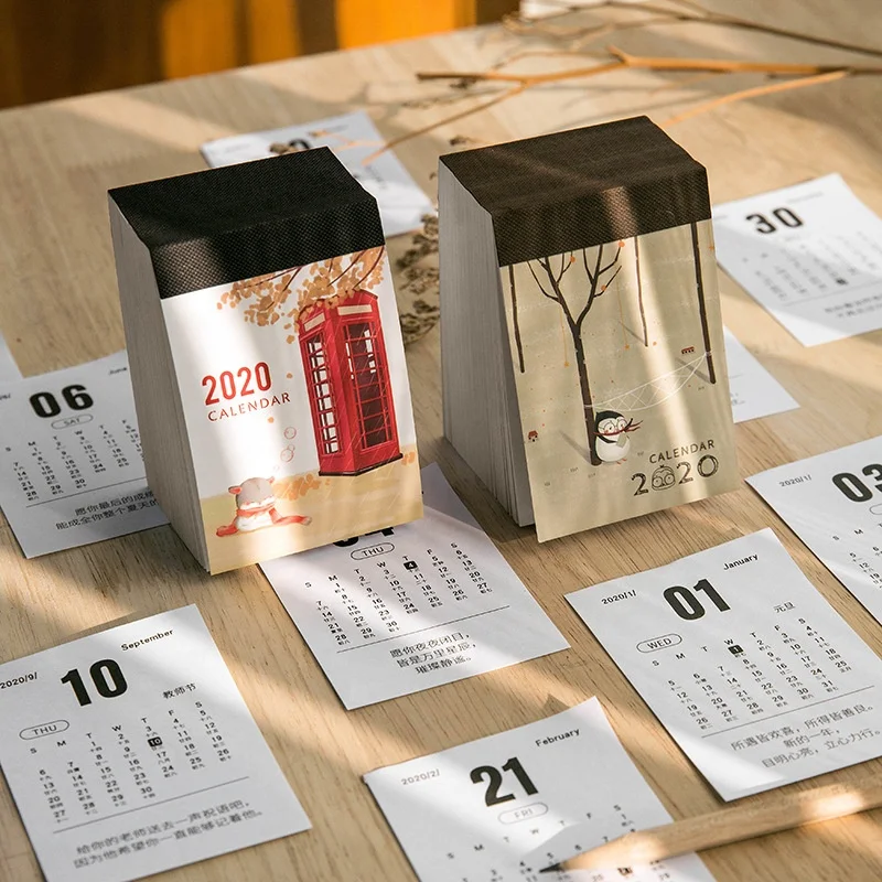 2020 Wall Custom Printing 365 Days Page Creative Mini Daily Desk ...