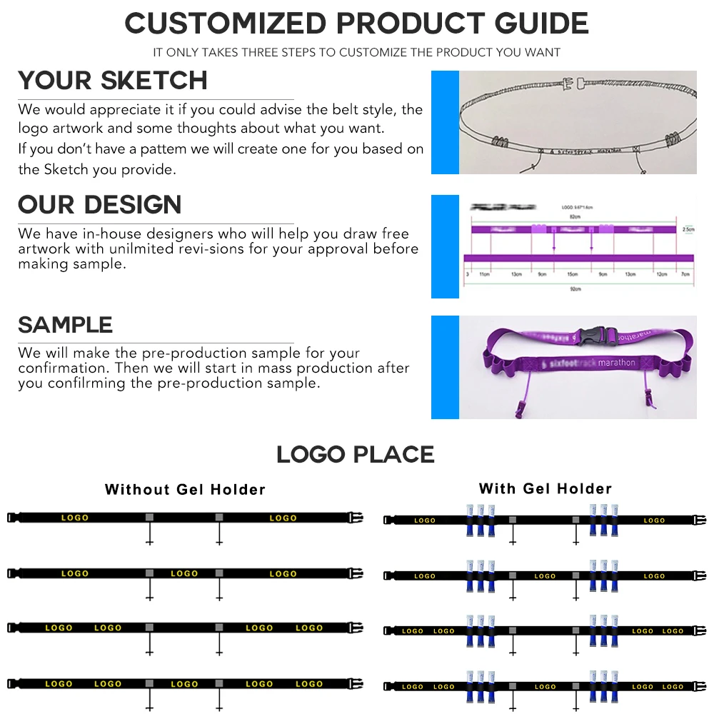 Supply iRun Competition Race Belt Number Bibs Holder Triathlon Running ...