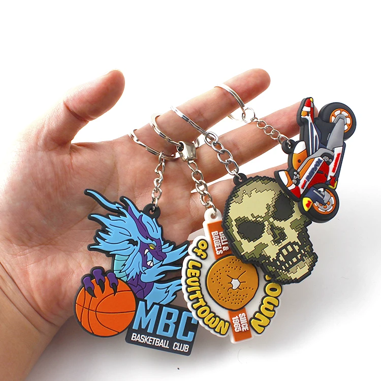 Custom 2d Soft Pvc Keychain Logo Silicon Keychains Silicone Keyring ...