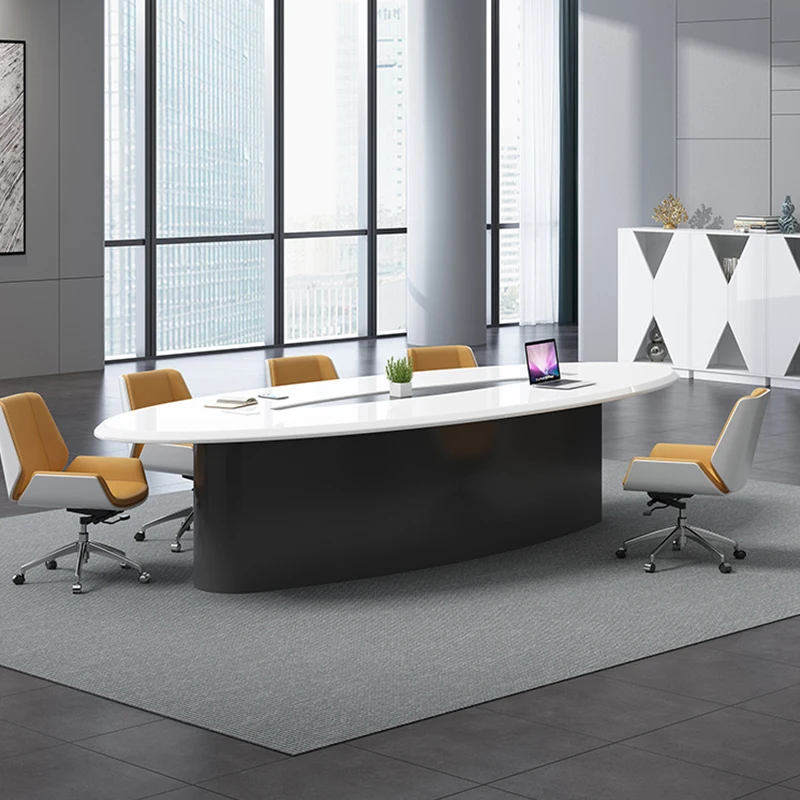 Modern Luxury Meeting Table Set Design High End Oval Mdf Conference ...