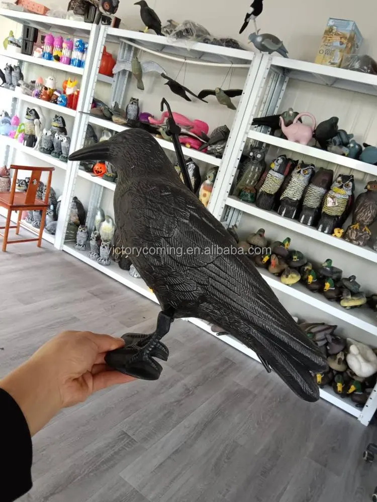 Simulation Crow Hunting Decoy Plastic Bird Scarer Crow Waterproof ...