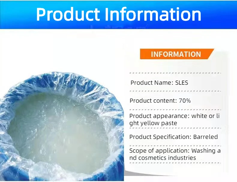 Surfactant Sodium Lauryl Ether Sulphate SLES N70 70% for Detergent ...