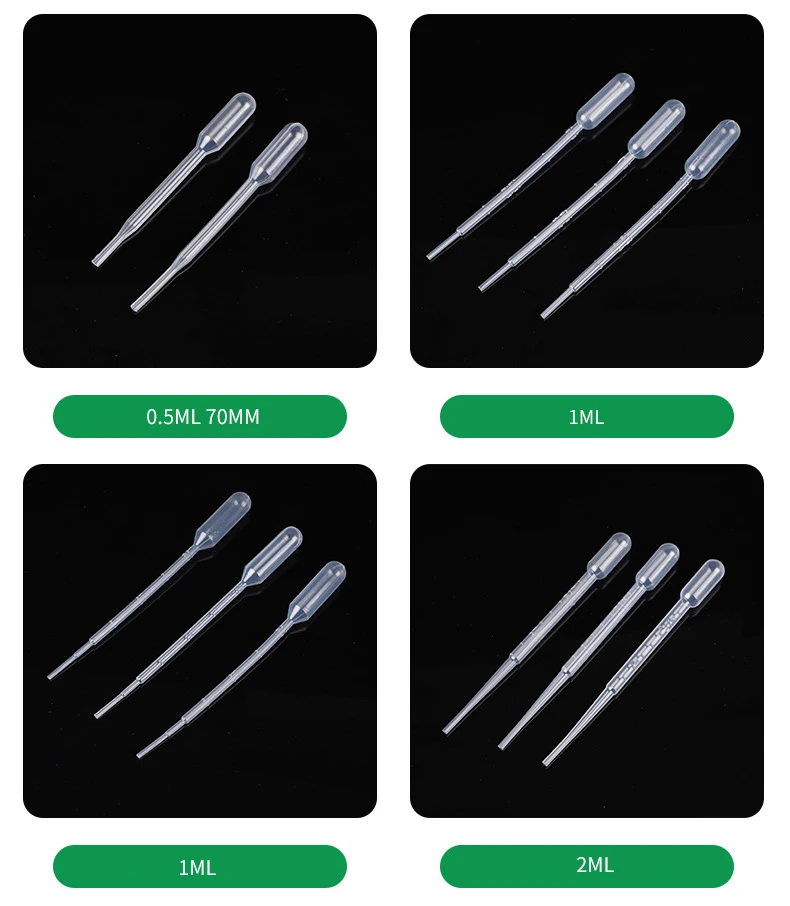 Sterile 400ul Disposable Transparent Double Bulb Sterile Pipette With ...